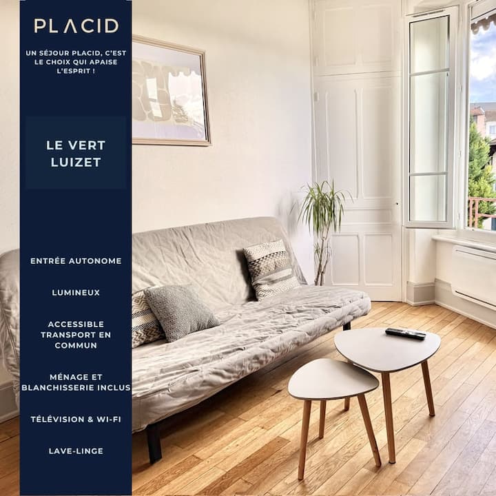 Le Vert Luizet · Lumineux, Wifi, Tv Connectée - Villeurbanne