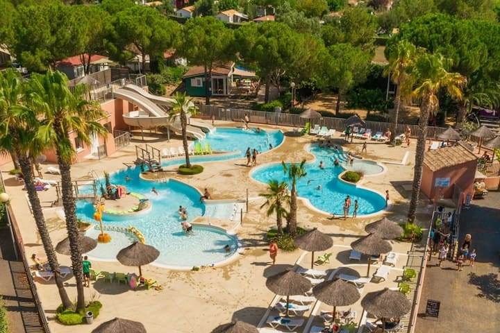 Mobil Home Tv Clim | Camping 4* Nature | Parc Aqua - Bessan