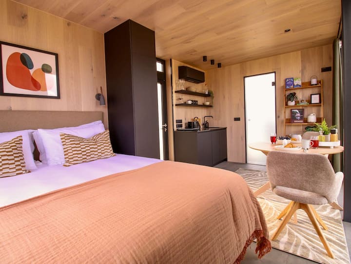 Stylish Mirrored Cabin With Sauna & Plunge Pool - North Wales