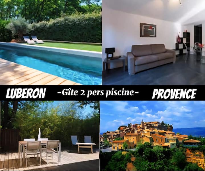 Luberon Gîte 2 Pers Piscine Calme - Roussillon