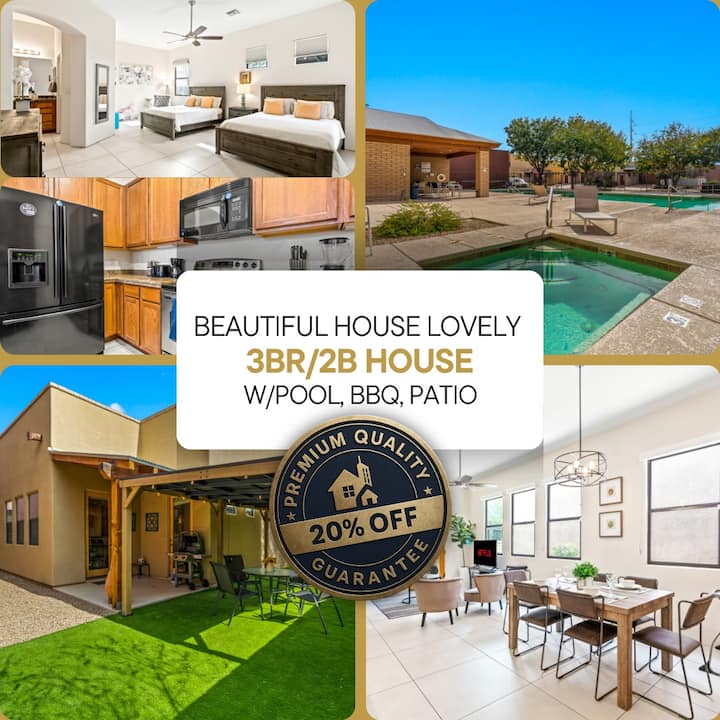 Lovely 3br/2b House W/pool, Bbq, Patio - Tucson, AZ
