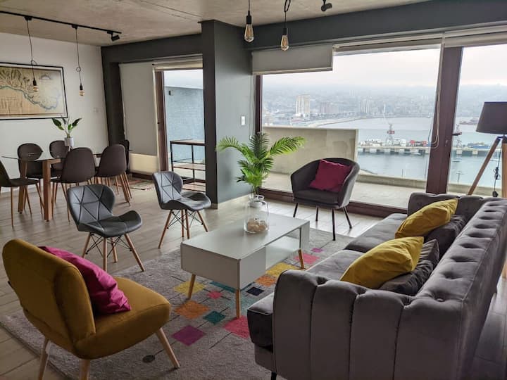 Hom I Vista Al Mar I Amplia Terraza I Parking - Valparaíso, Chile