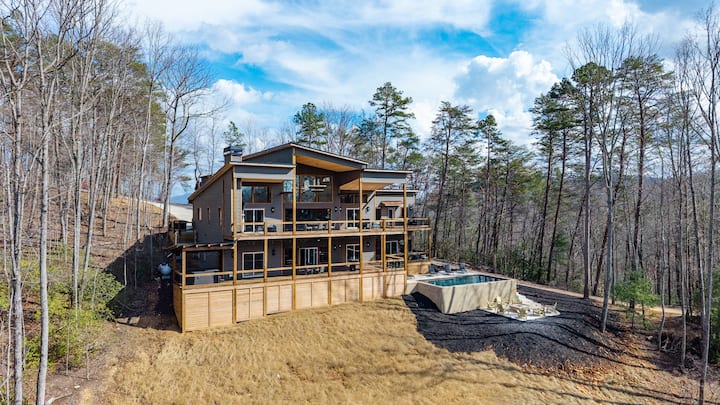 Aska Splash*heated Pool*views*5 Min To Downtown - Blue Ridge, GA