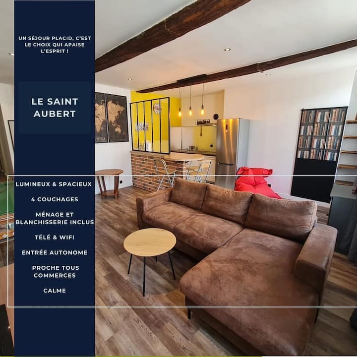 Le Saint Aubert, Grand T2, Wifi, Centre Ville - Arras