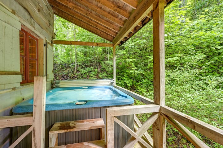 Hot Tub Cabin | Forest Views & Firepit | Sleeps 11 - Robbinsville, NC