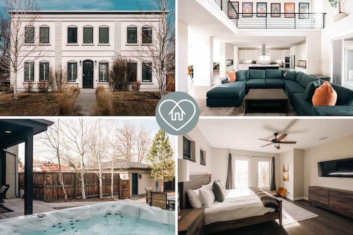 City Park Golf Course Mansion | Hot Tub + Theater - Denver, CO