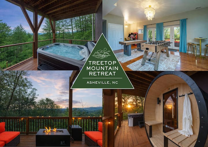 Mountain Retreat - Sauna - Hot Tub - Fire Pit - Asheville, NC
