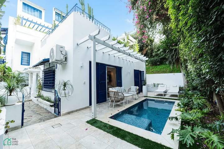 Bleu D'amen à Sidi Bou Said Avec Piscine Chauffée - Marsa