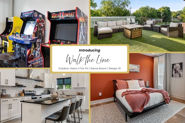 Outdoor Oasis | Fire Pit | Game Room | Sleeps 10! - Murfreesboro, TN