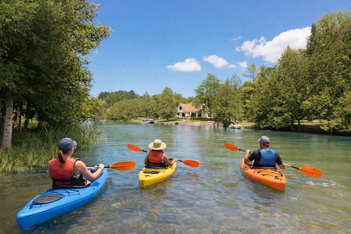 Downtown Bellaire Riverfront Loft W/ Deck - Torch Lake, MI