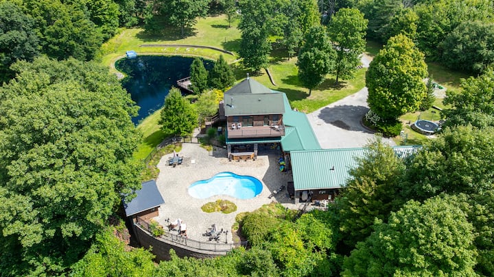 Private Cabin Retreat-heated Pool/hot Tub/tiki Bar - Stony Brook State Park, Dansville