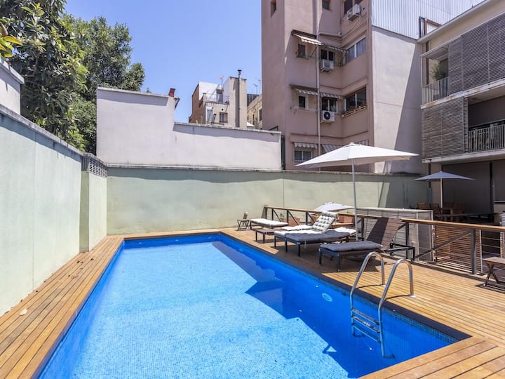 Triplex Design Gràcia : Toit-terrasse Et Piscine - Barcelona