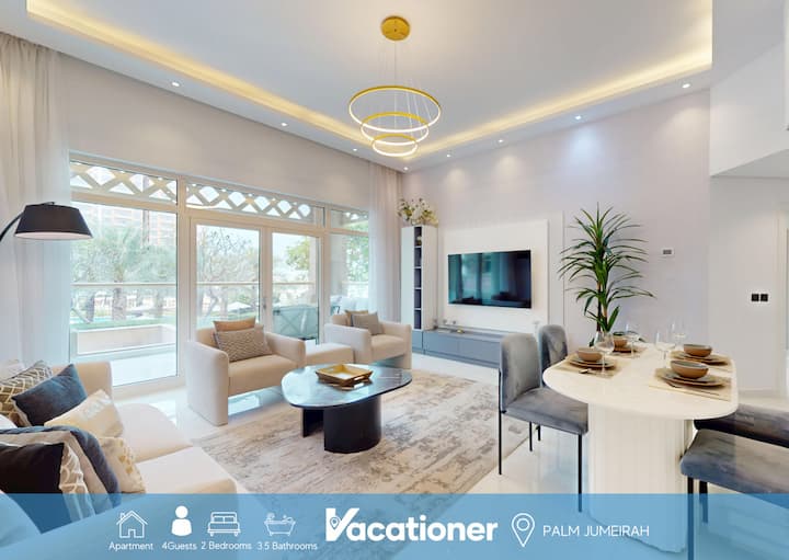 Chic 2 Bed L Sea Views L Palm Jumeirah Retreat - Dubai