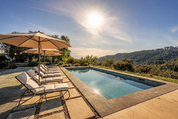 Private Hbg Retreat -Pool, Hot Tub, Wine Tastings - Geyserville, CA