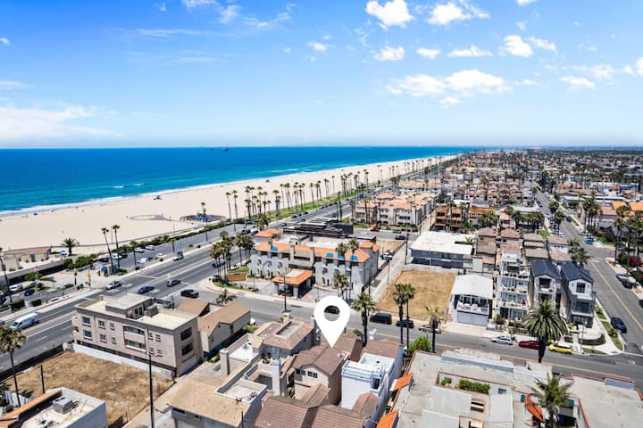Steps To Main Street, Pier & Beach, 3 Ensuite Bath - Huntington Beach, CA