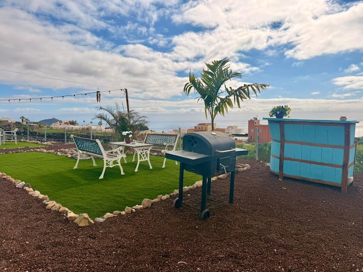 Cueva Con Piscina Climatizada Y Vistas Al Mar - Tenerife