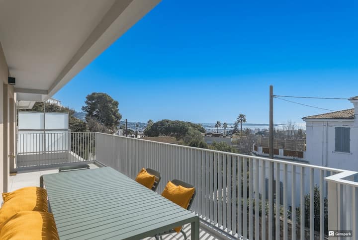 Clos Des Chênes: Terrasse Vue Mer, Moderne, Clim - Cannes