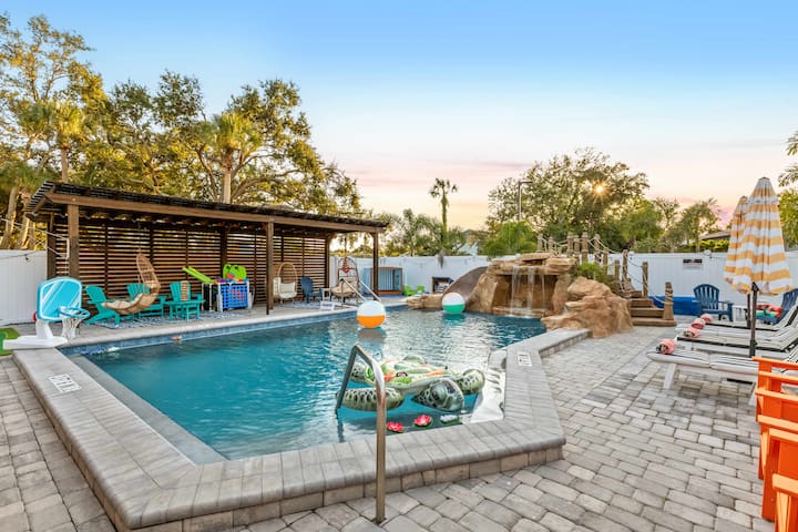 Sleeps 10 - Heated Pool & Slide - Games-min To Img - Longboat Key, FL