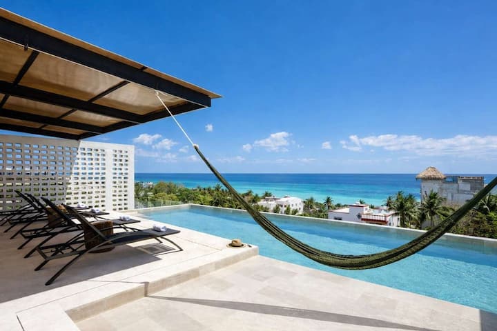 King Bed & Sunset Rooftop Vibes | 2.5 - Puerto Morelos