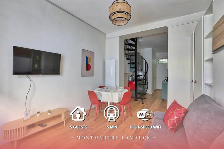 Duplex De Charme à Montmartre Lamarck | Le Bauhaus - Porte de Clignancourt