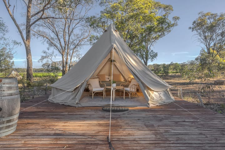 Forest Hideaway I Bell Tent I Solterra & Vine - Bendigo