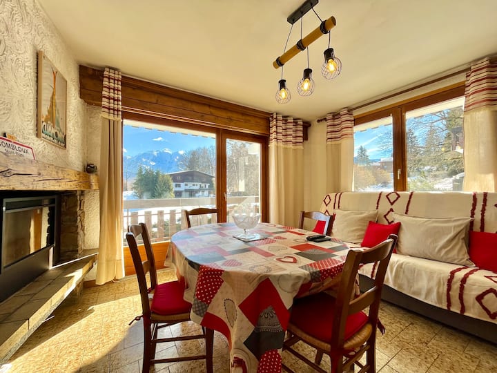 Vue Mont-blanc Et Pistes à Pied à Combloux - Combloux