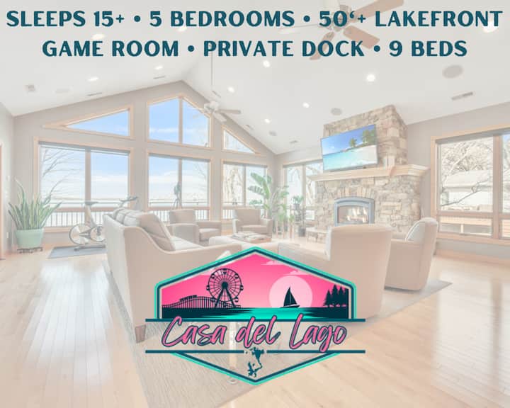 Casa Del Lago On Big Spirit Lake | Sleep 15+ - Spirit Lake, IA