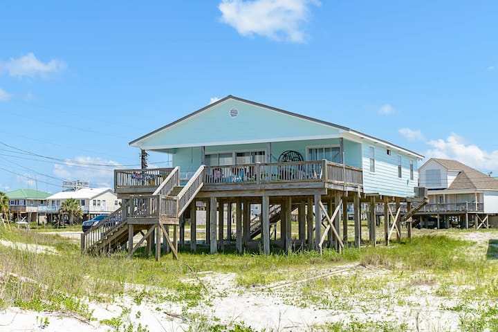 Welcoming 3br Gulffront | Deck | W/d - Dauphin Island, AL