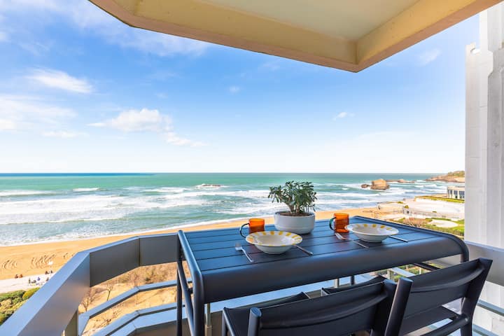 Baïa - Studio Vue Imprenable Sur La Mer - Biarritz