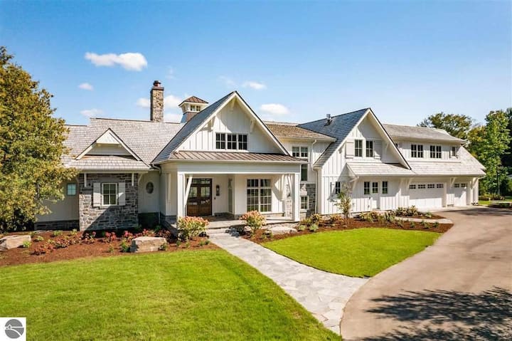 Luxury Torch Lake Estate | 440 Ft Frontage - Torch Lake, MI