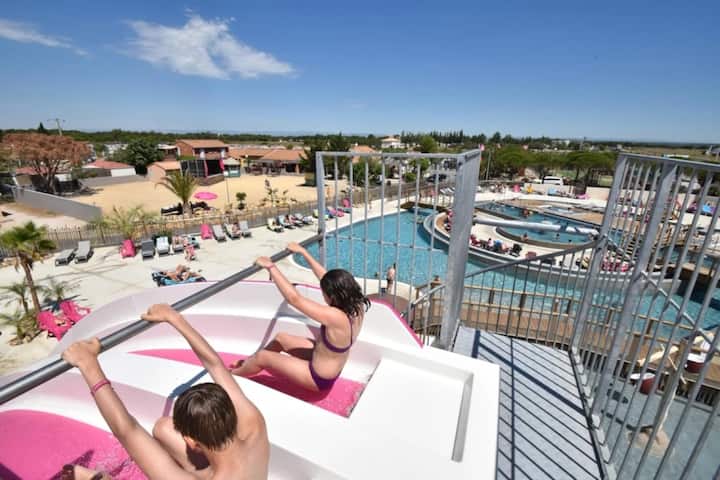 Zecamping 4* Mobil Home 33m² Parc Aquatique - Sérignan