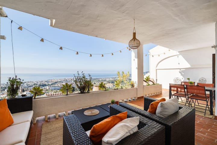 Apartment With Sea Views, Terrace & Pool, Nerja - Frigiliana