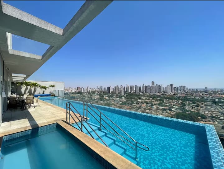 1212 Flat Urbano Com Piscina Infinita Na Cobertura - Goiânia