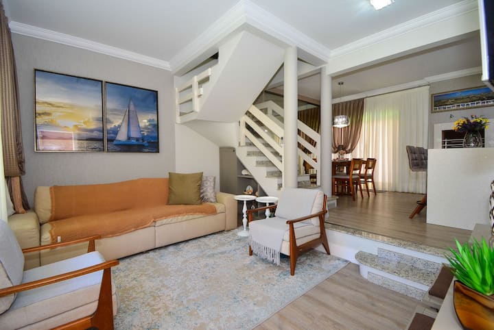 Casa Elegante A 100 M Do Mar - Villa Dos Açores - Governador Celso Ramos