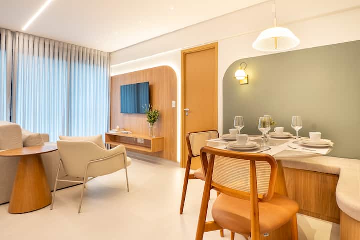 Flat Moderno | Vaga | Frente Shopping | Vaca Brava - Goiânia