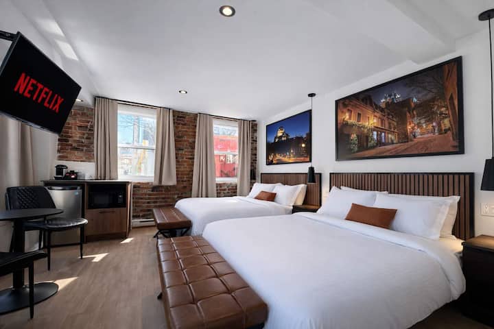 Chambre Avec 2 Lits Queen | Centre-ville De Québec - Quebec City