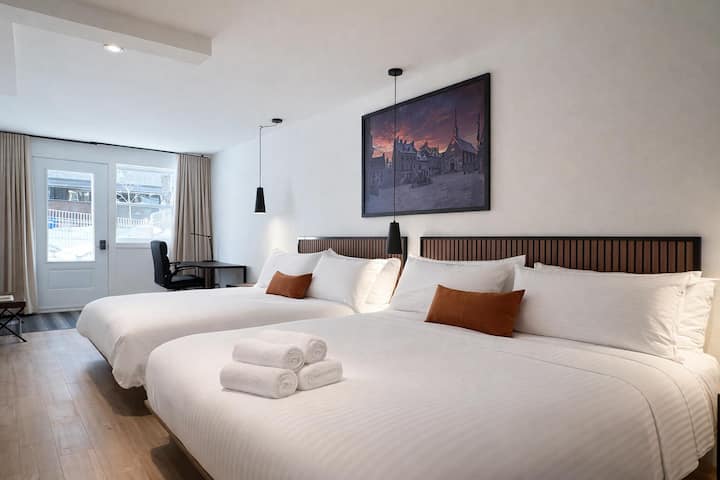 Suite Avec 2 Lits Queen | Centre-ville De Québec - 魁北克市