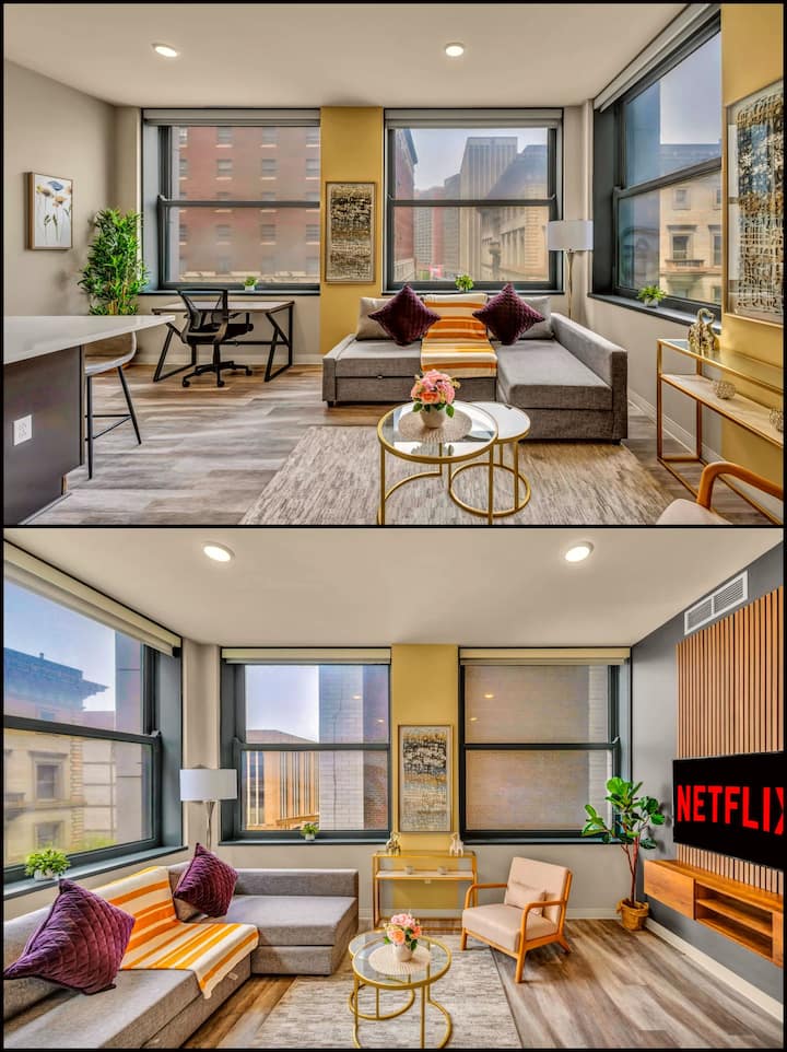 Central Flat: Heated Pool, Rooftop, Gym - Cleveland, OH