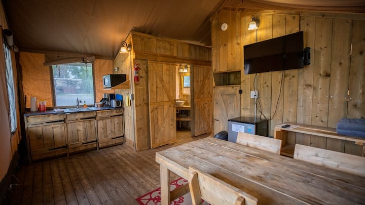 Glamping Tent W/ Patio | 2 Rooms | Sleeps 4 - Vernal, UT