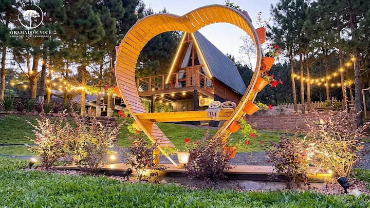 Romantic Cabin With Jacuzzi And Valley View In Gra - Brasil