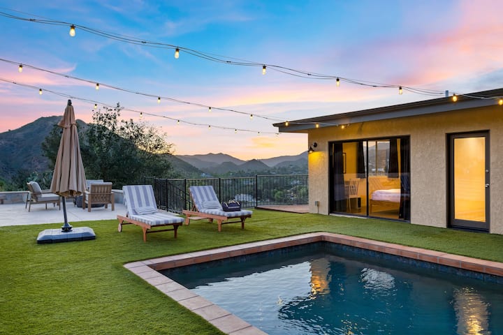 Pool, Firepit, Views | The Lake House At Malibu - Agoura Hills, CA