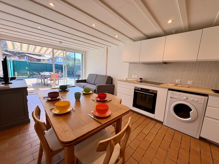 Agréable Pavillon Rénové Avec 2 Chambres à Biscarr - Sanguinet