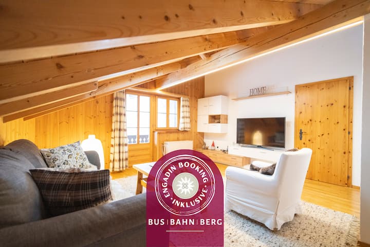 Chasa Sur Chafarrer: Lovely 2.5 Attic Apartment In - Guarda