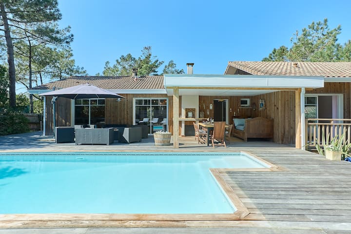 Villa Rose - Au Cœur Du Ferret Avec Piscine Privée - Cap Ferret