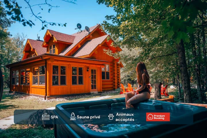 Nyctale | Spa & Sauna Privés, Piscine, Lac Fiddler - Saint-Sauveur