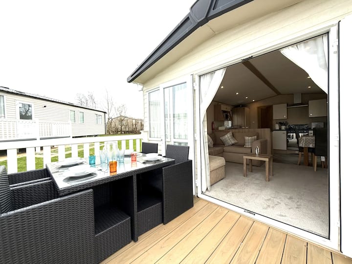 Roulotte-moderne-salle De Bain Privée-balcon-the H - Filey