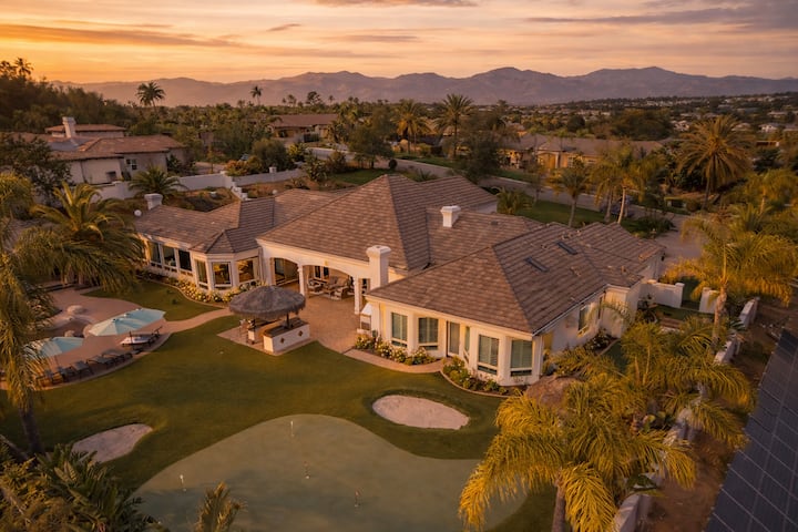 Sleeps 20 | Hillside Estate + Pool + Putting Green - San Diego, CA