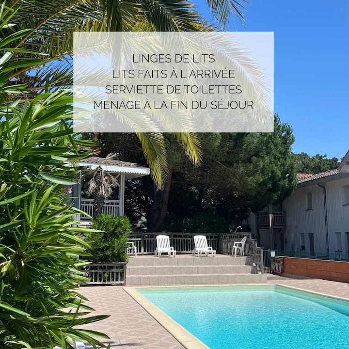 Joli Duplex 5 Pers Avec Piscine - Cap Ferret - Cap Ferret