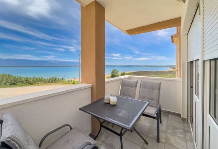 Apartment Angelika With Sea View, Sandy Beach 80 M - Nin