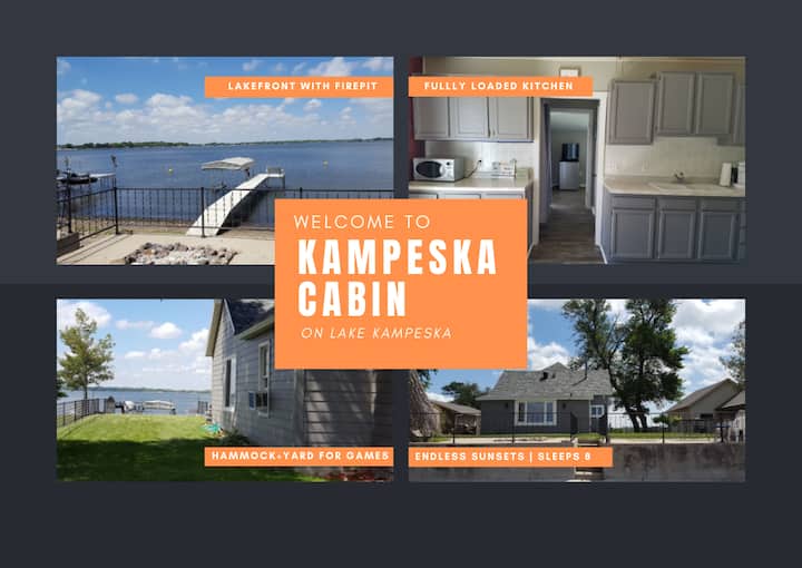 Kampeskacabin:firepit,hammock,lakefront - Watertown, SD